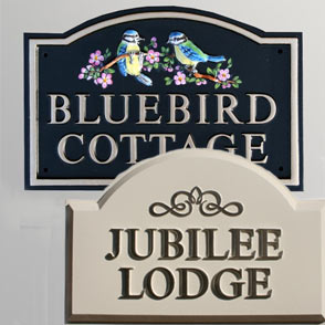 Cast hand painted House Signs - The Sign Maker