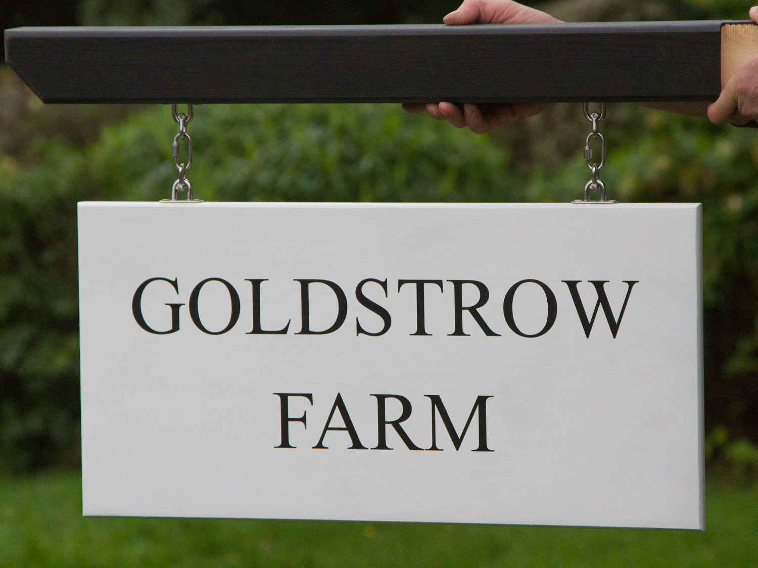 Black and White Painted Oak Signs - The Sign Maker