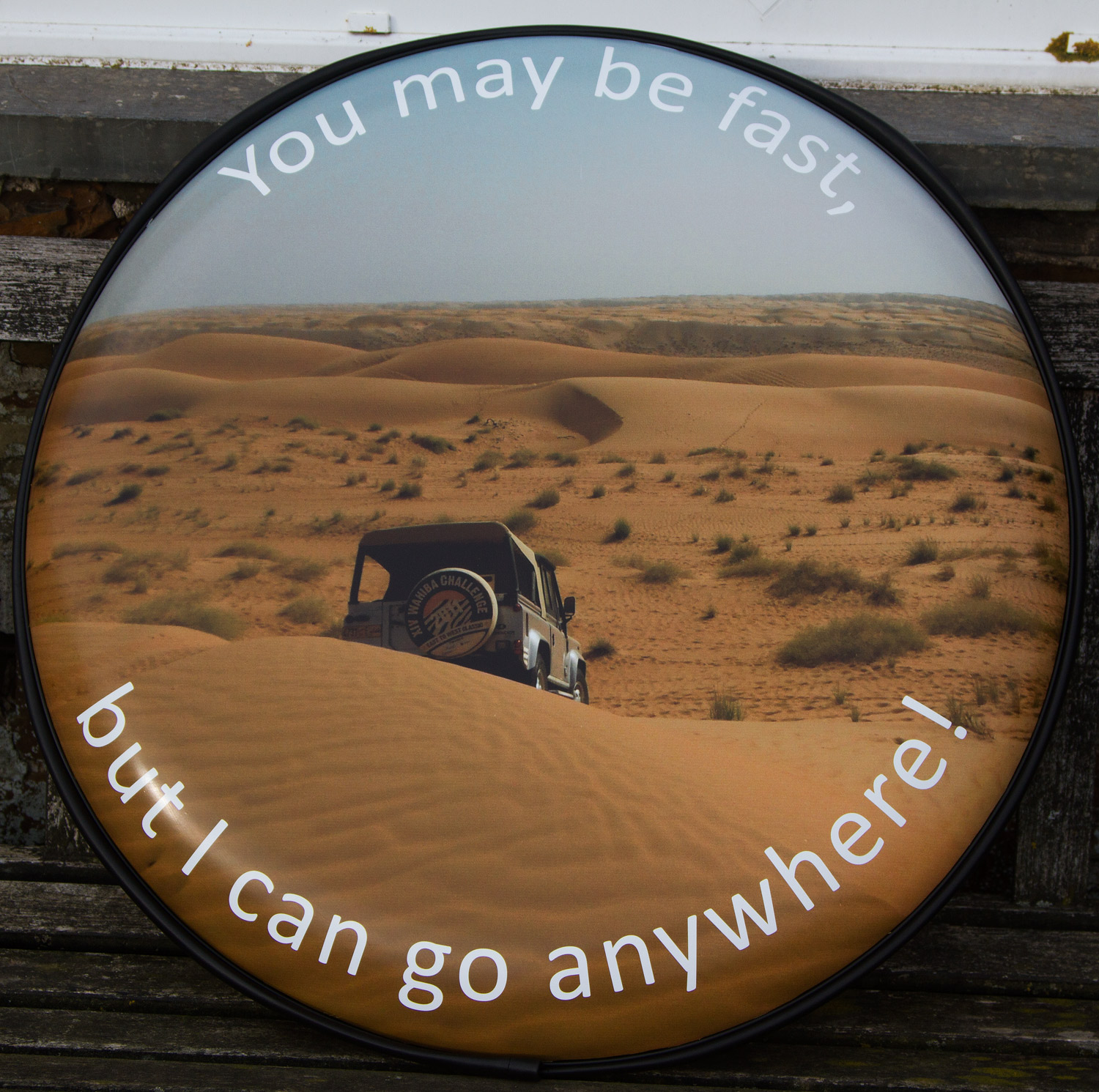 A full wrap Landrover Wheel Cover - The Sign Maker