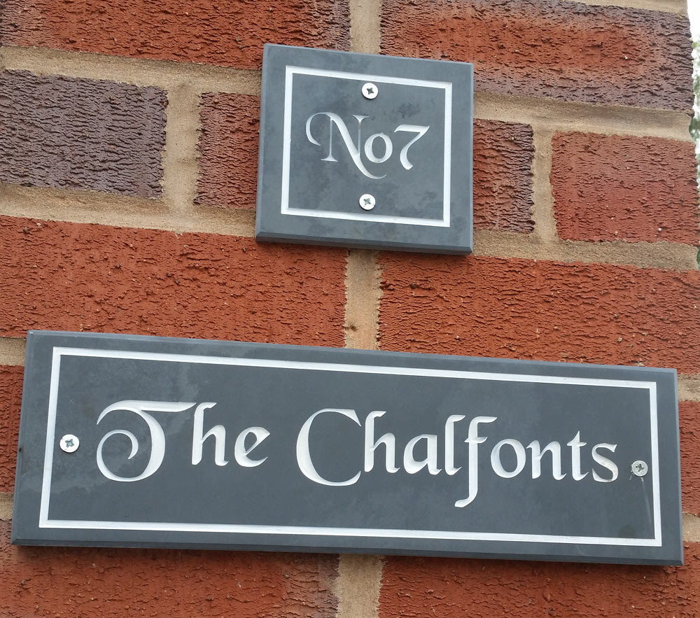Slate House Sign and Slate Number - The Sign Maker