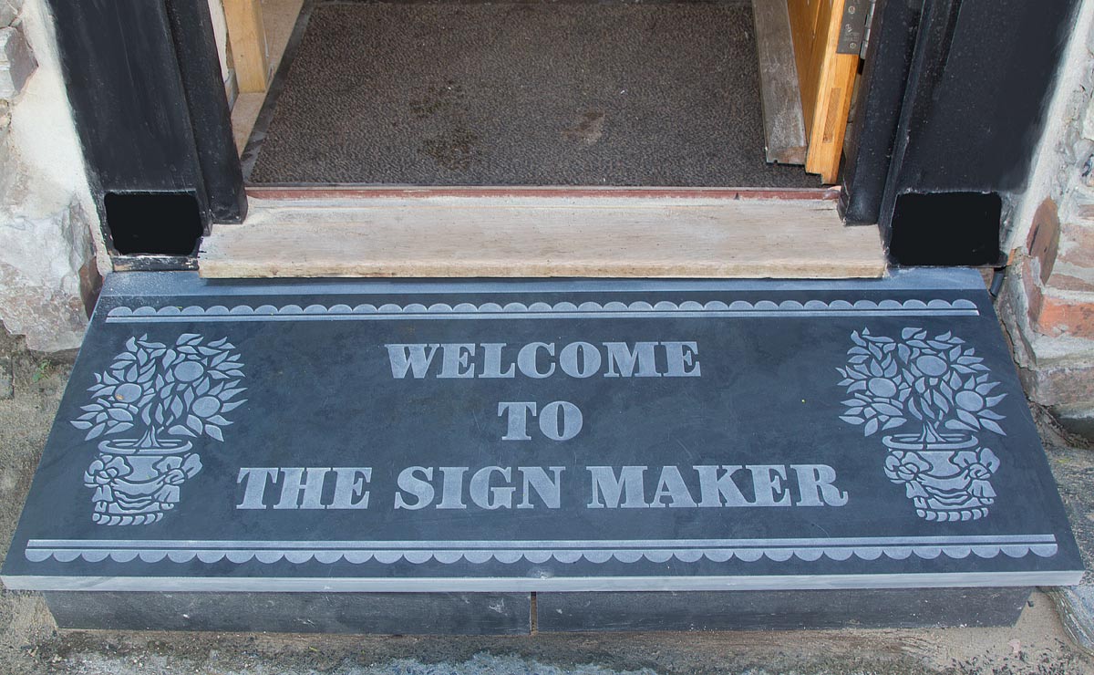 Personalised Slate Door Steps - The Sign Maker