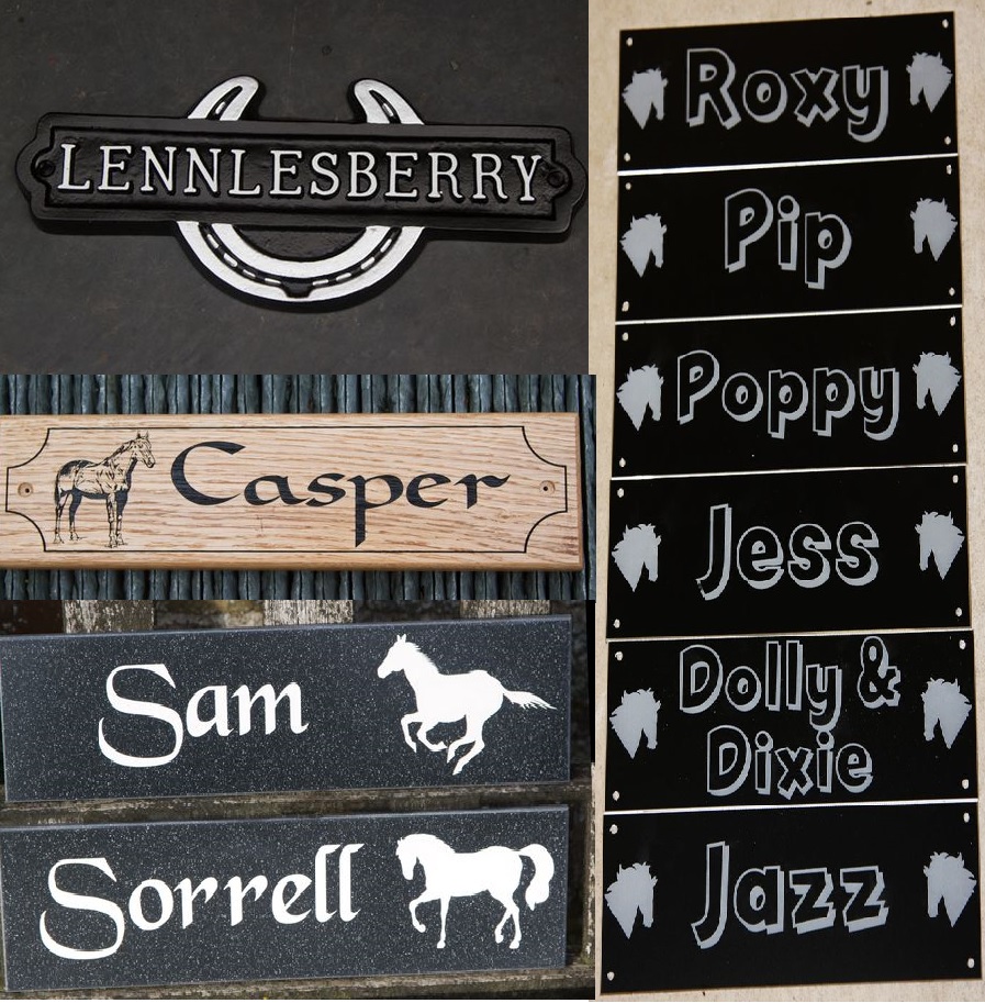 Horse Nameplates and Stable Signs - The Sign Maker